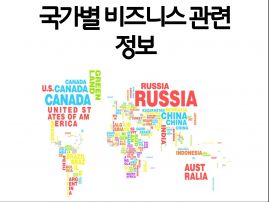 국가별 비즈니스,정치적 특성,문화적 특성,비즈니스 에티켓,GDP 국내총생산,아시아,아프리카,유럽,아메리카-1페이지