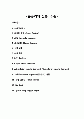근골격계 질환, 수술-1페이지