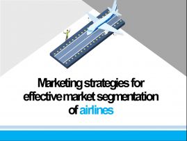 Marketing strategies for effective market segmentation of airlines-1페이지