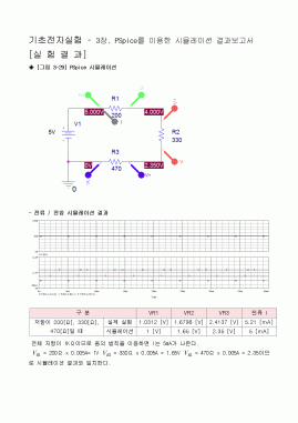 3장 PSpice를 이용한 회로 시뮬레이션 결과-1페이지