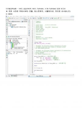 VHDL 실습(XNOR, MUX, FullAdder, 4-bit FullAdder) 결과-1페이지