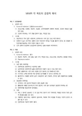 MMPI 각 척도의 긍정적 해석-1페이지