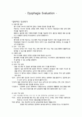 Dysphagia Evaluation & Hand 신경 손상에 따른 증상, 평가, 처방-1페이지