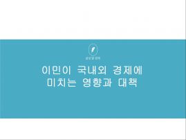 이민의 개념,이민의 국내외 현황,이민의 효과,이민 확대,해외의 이민,이민 증가 배경-1페이지