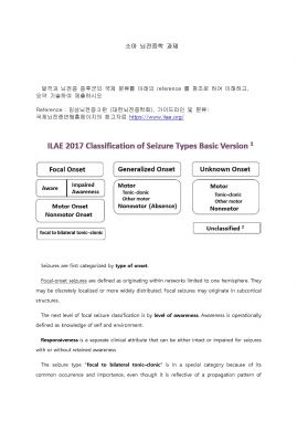 발작과 뇌전증 증후군의 국제 분류-1페이지