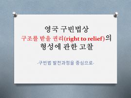 영국 구빈법상 구조를 받을 권리(right to relief)의 형성에 관한 고찰 ppt-1페이지