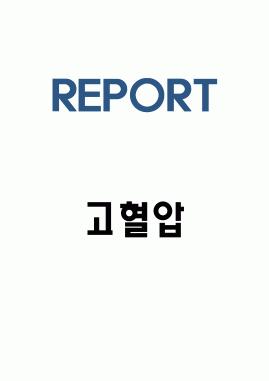 고혈압 발생기전과 증상 및 치료법-1페이지