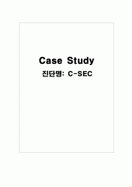 C-sec 케이스 레포트 자료-1페이지