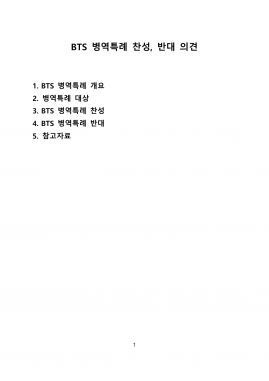 BTS 병역특례 찬성, 반대 의견 [병역특례,BTS,병역특례법,군면제]-1페이지