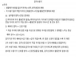 일반생물학 감각기 노트 정리-1페이지