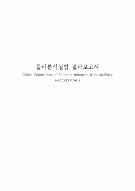 물리분석실험 capillary electrophoresis 결과보고서-1페이지
