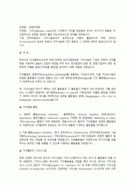 [경영전략론] 가치사슬 분석을 사용해서 관심 있는 기업의 활동분야-1페이지