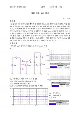 12장 JFET 특성 결과보고서-1페이지