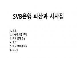 SVB은행 파산과 시사점-1페이지