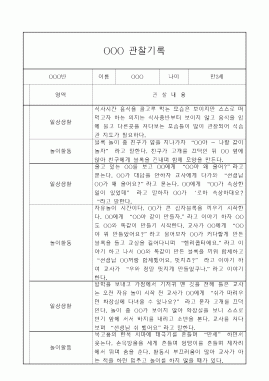 만3세 관찰기록 10명 (일상,놀이활동 관찰)-1페이지