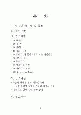 성인실습 화농성관절염 케이스 사례 연구 보고서-1페이지