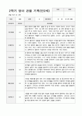 만2세 2학기 관찰기록일지 9-2월  9명-1페이지