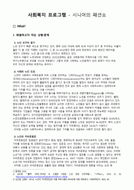 사회복지 프로그램 - 시니어의 패션쇼-1페이지