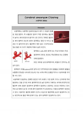 수술실OR 케이스, 뇌동맥결찰술 clipping procedure-1페이지