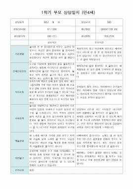 부모 상담일지 만4세 17명  1년 1학기 2학기 34페이지-1페이지