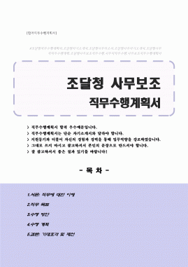 지방조달청 사무보조 직무수행계획서-1페이지