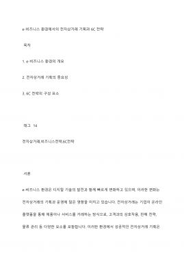 e-비즈니스 환경에서의 전자상거래 기획과 6C 전략-1페이지