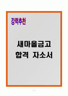 새마을금고 합격자소서-1페이지