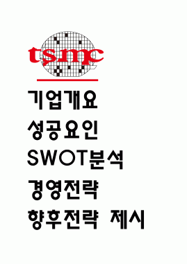 [TSMC 기업분석] TSMC 경영전략,기업개요,성공요인,SWOT분석과 tsmc 향후전략 5가지 제시-1페이지