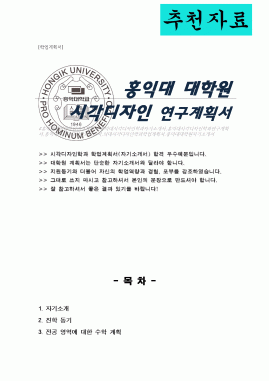 홍익대학교 일반대학원 시각디자인전공 학업계획서-1페이지