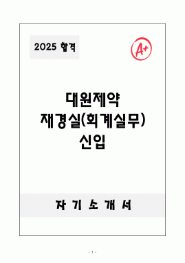 대원제약 재경실(회계실무) 신입-1페이지