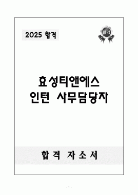 효성티앤에스 인턴 사무담당자 5-1페이지
