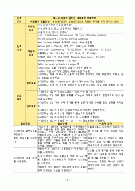 대사성 산증과 관련된 비효율적 호흡양상(DKA)-1페이지