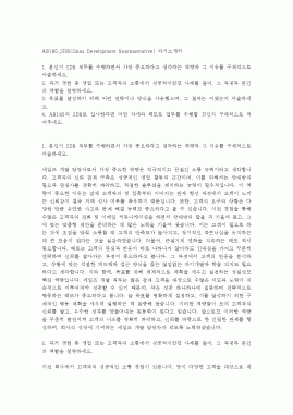 AB180_SDR(Sales Development Representative) 자기소개서-1페이지