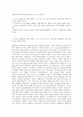 29CM Frontend Team Lead 자기소개서-1페이지