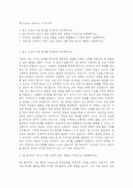 HR human relations 자기소개서-1페이지