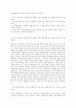 AXA손해보험 장기보험 인포머셜 채널 담당 자기소개서-1페이지