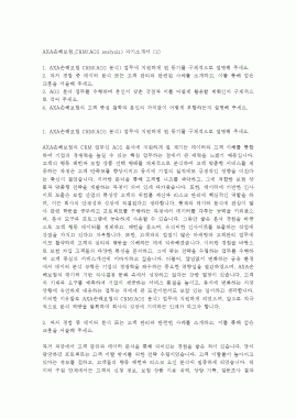 AXA손해보험_CRM(AOS analysis) 자기소개서 (2)-1페이지