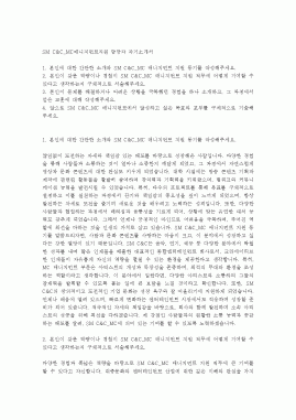 SM C&C_MC매니지먼트지원 담당자 자기소개서-1페이지