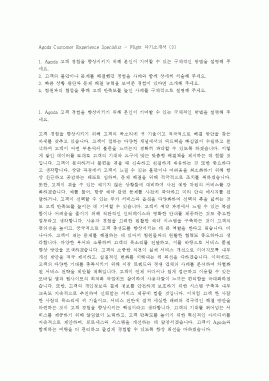 Agoda Customer Experience Specialist - Flight 자기소개서 (3)-1페이지