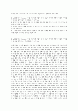 LG유플러스 Consumer 부문 CX(Consumer Experience) 전략수립 자기소개서-1페이지