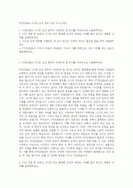 PTKOREA 사이트 운영 업무 지원 자기소개서-1페이지