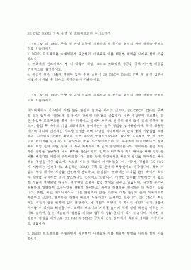 SK C&C DBMS 구축 운영 및 프로젝트관리 자기소개서-1페이지
