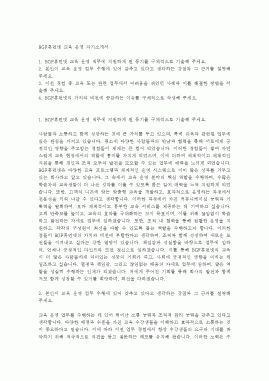 BGF휴먼넷 교육 운영 자기소개서-1페이지