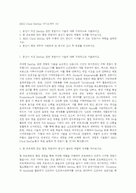 AKIS Cloud DevOps 자기소개서 (5)-1페이지