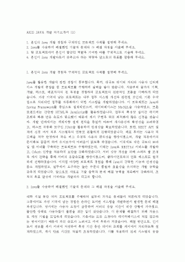 AKIS JAVA 개발 자기소개서 (2)-1페이지
