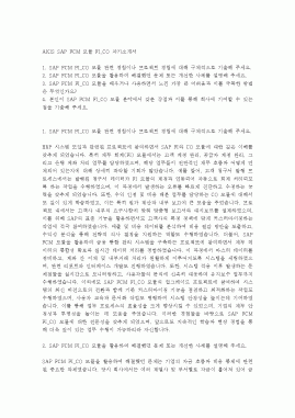 AKIS SAP FCM 모듈 FI_CO 자기소개서-1페이지