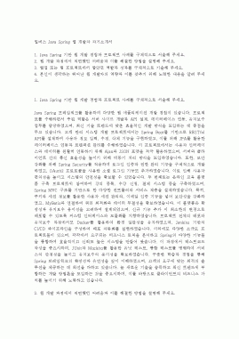 밀버스 Java Spring 웹 개발자 자기소개서-1페이지