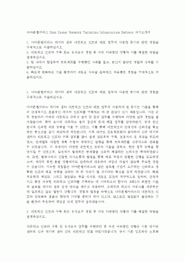 아마존웹서비스 Data Center Network Technician Infrastructure Delivery 자기소개서-1페이지