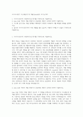 아시아나IDT 시스템운영 및 개발(Java초급) 자기소개서-1페이지