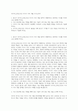 네이버_LIVE_VOD 미디어 서버 개발 자기소개서-1페이지